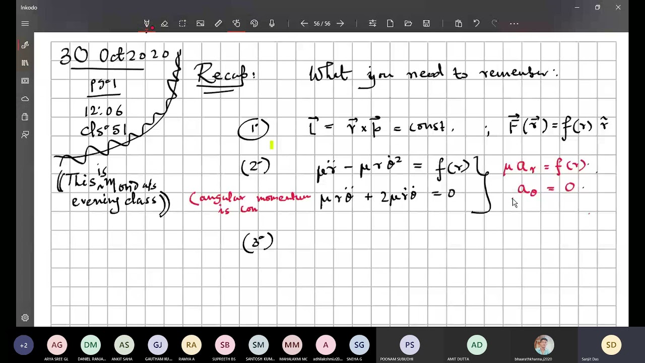 Central Force (problem session) - YouTube