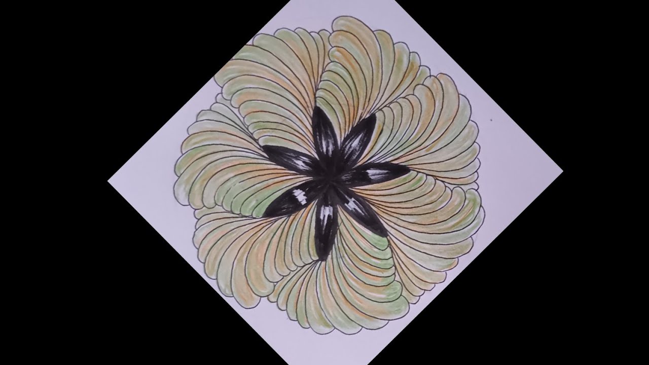 Curve Zentangle Pattern For beginners - YouTube