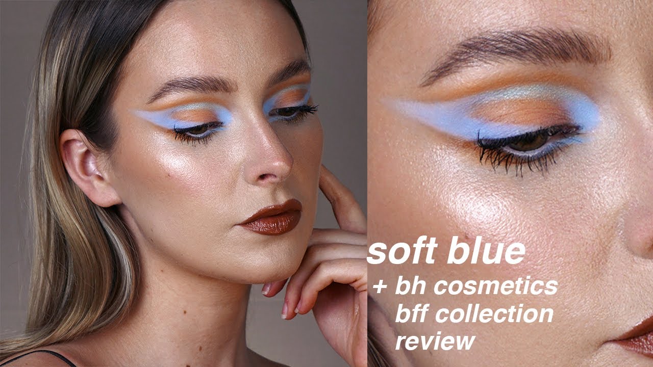 soft blue makeup look / bff collection review / bh cosmetics / swatches ...