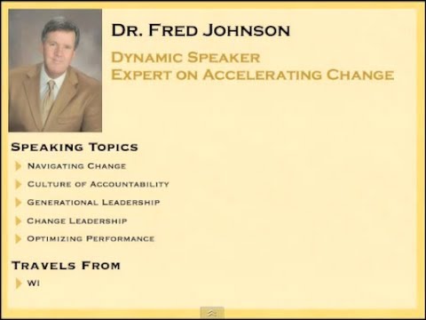 Accelerating Change Expert Dr. Fred Johnson speaking in Phoenix AZ ...