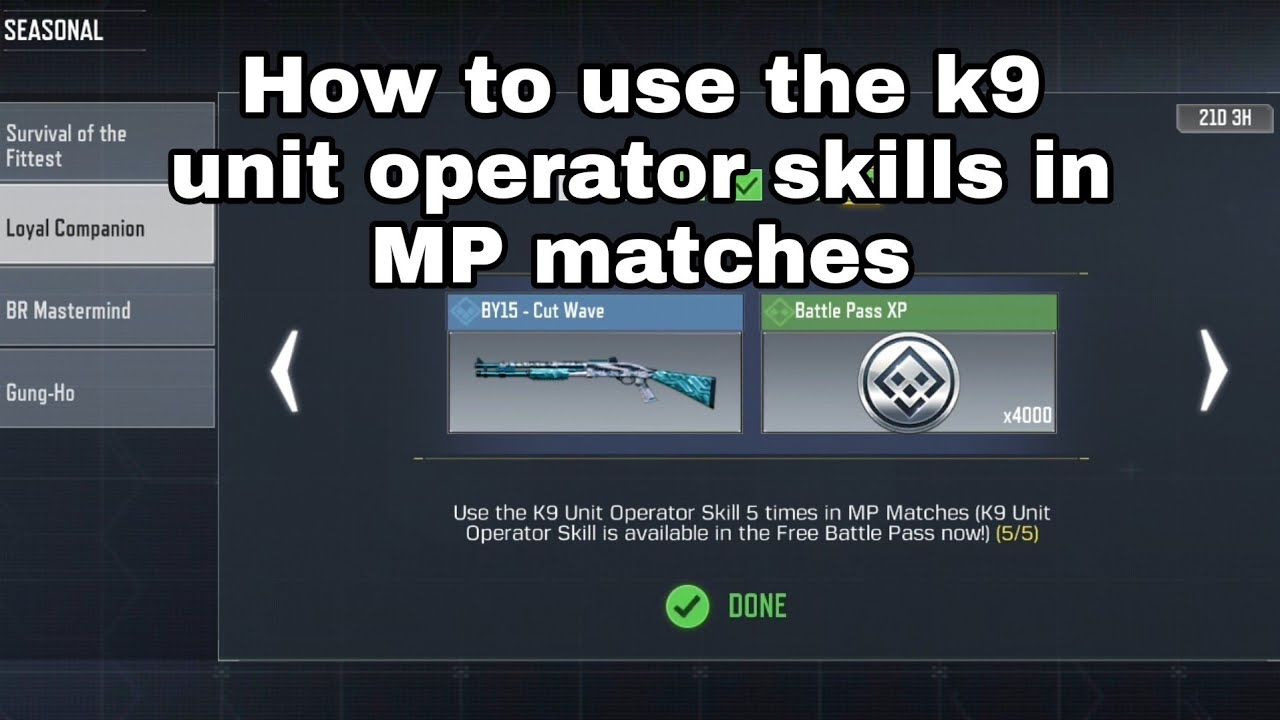 How to use the k9 unit operator skills in MP matches in COD MOBILE ...