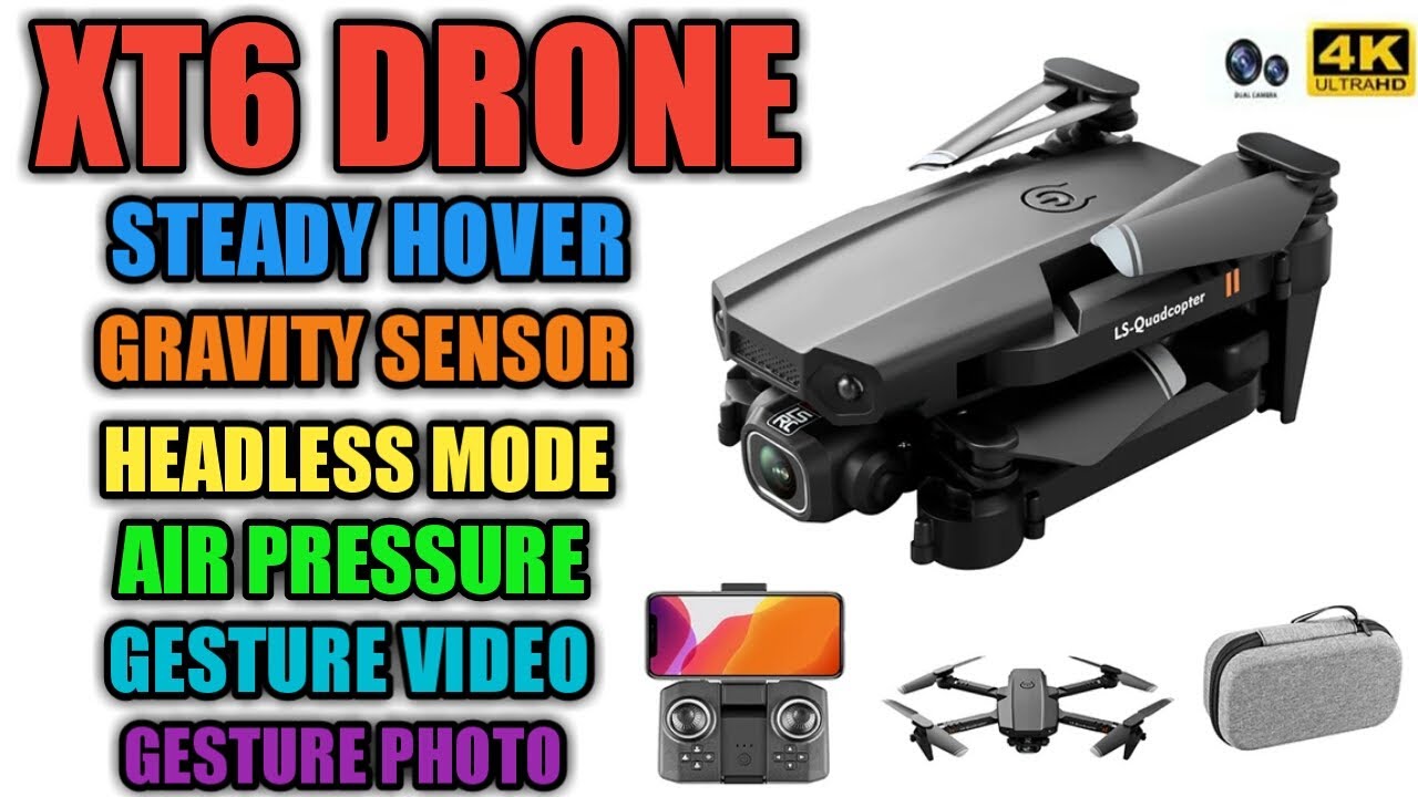 xt6 drone review | mini drone xt6 4k 1080p | drone xt6 4k - YouTube
