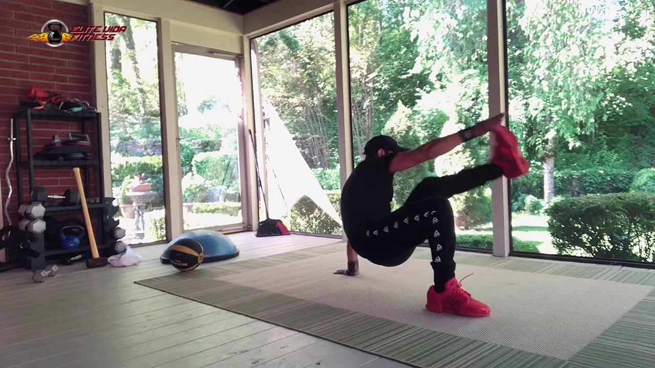 Crab toe touch exercise - YouTube