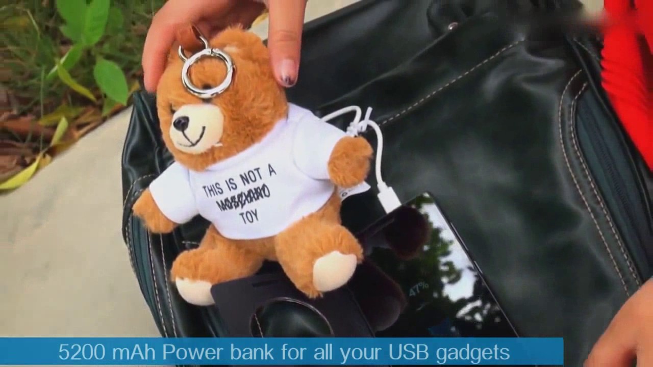 Teddy Bear Power Bank 5200mAh - YouTube
