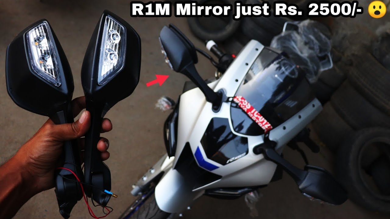 R1 Mirror For My R15M 😍 | R15M Modification | Techno khan - YouTube