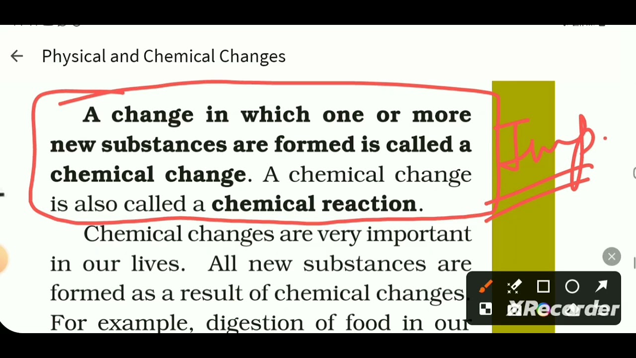 Class 7th /Science /chapter-5/ Physical And Chemical Changes /( part-2 ...