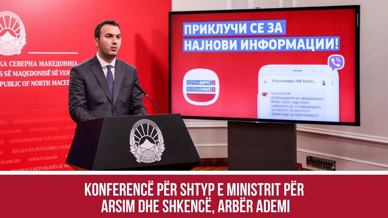 Konferencë për shtyp e ministrit për arsim dhe shkencë, Arbër Ademi ...