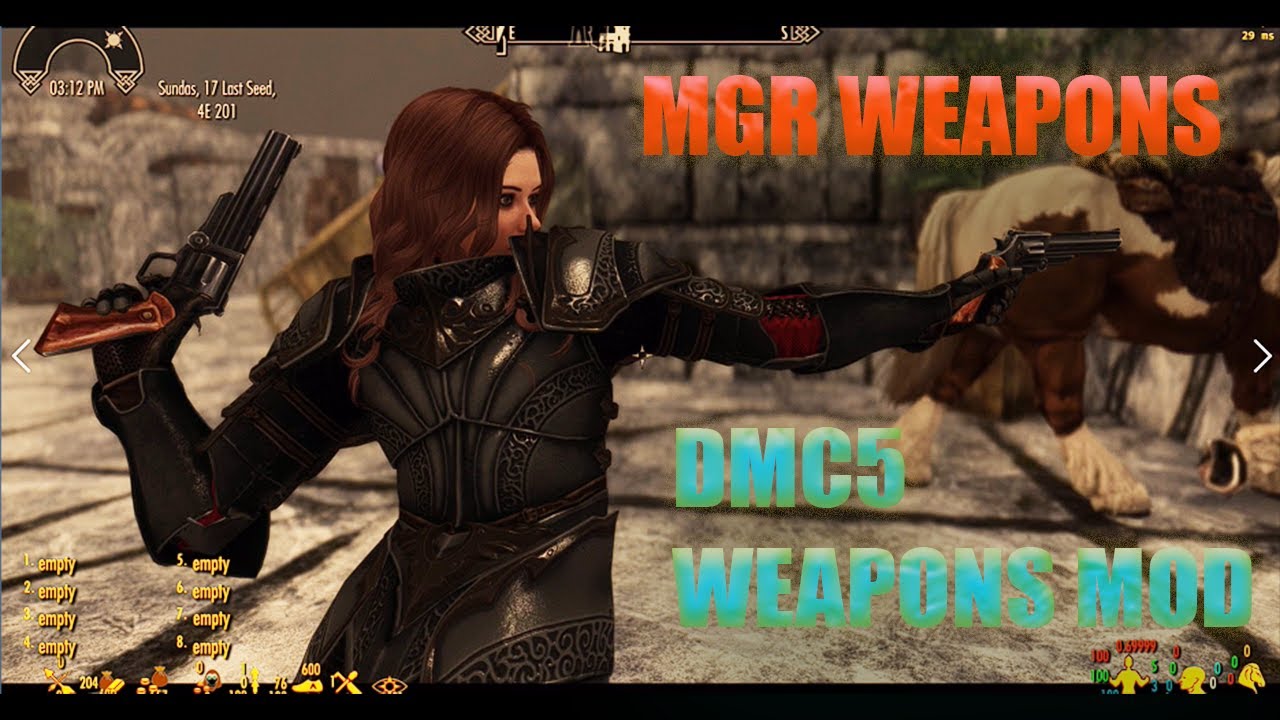 Skyrim SE || DMC5 & MGR Weapons packs Showcase - YouTube