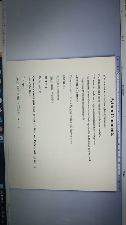 Python Comments Pythonintro Programminglanguage 🔥 Youtube