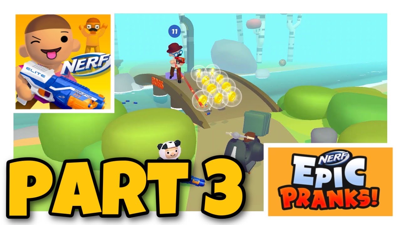 NERF MACHINE GUN|Nerf Pranks part 3 (IOS, Android) - YouTube