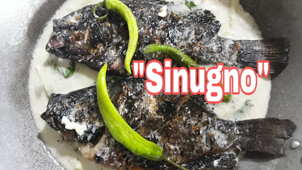 SINUGNO or GINATAAN INIHAW NA TILAPIA || EASY & YUMMY FISH RECIPE ...