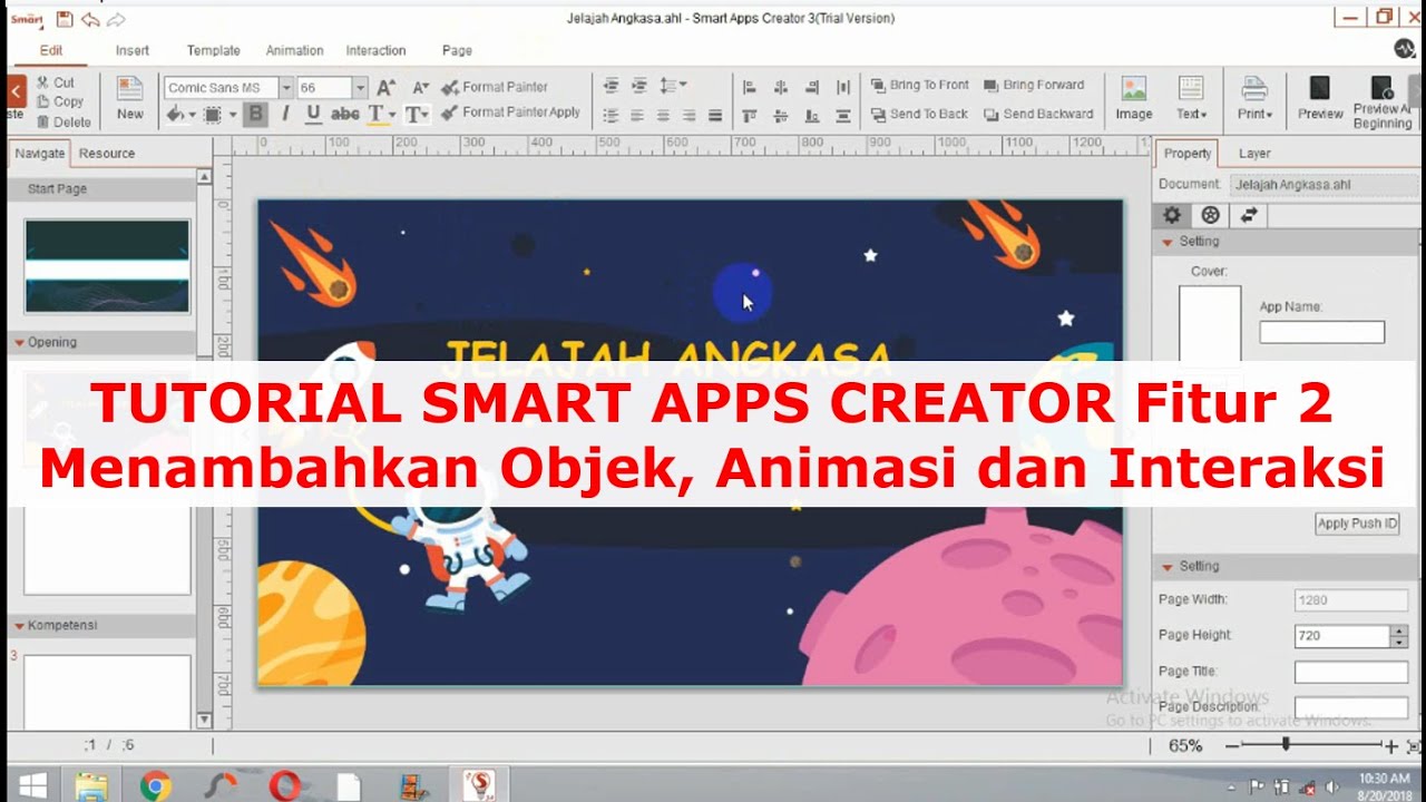 Tutorial Smart Apps Creator Fitur 2, Menambahkan Objek, Animasi dan ...