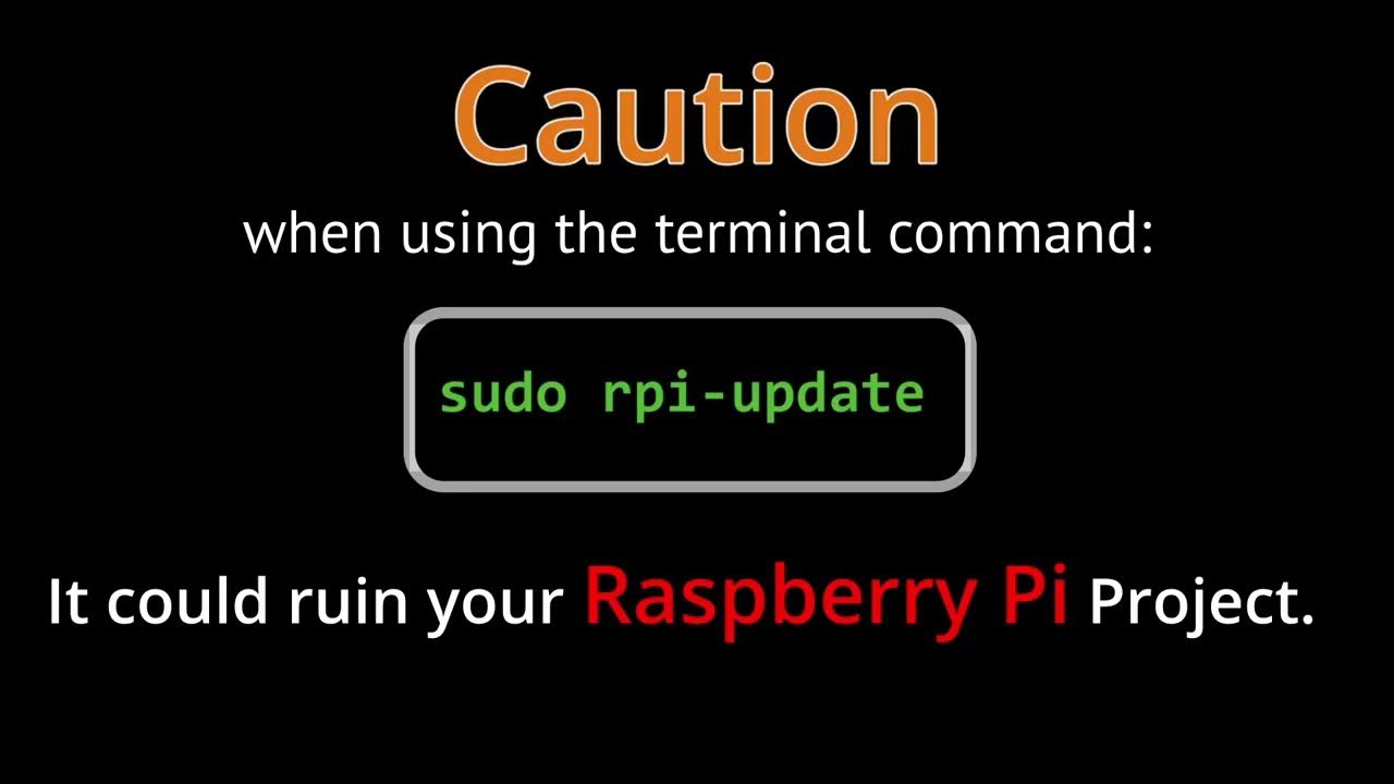 Know when to use sudo rpi-update on the Raspberry Pi. - YouTube