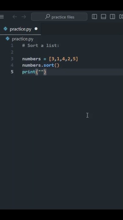 Sort A List Python Pythonprogrammingcodinglearnpython Pythonforbeginners Youtube