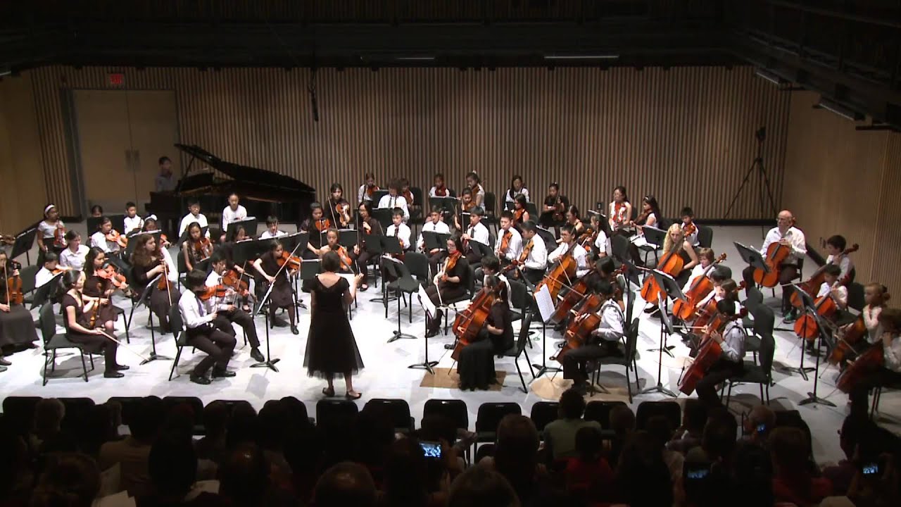 Combined VSO School string ensembles play "Ecstasy of Gold" - YouTube