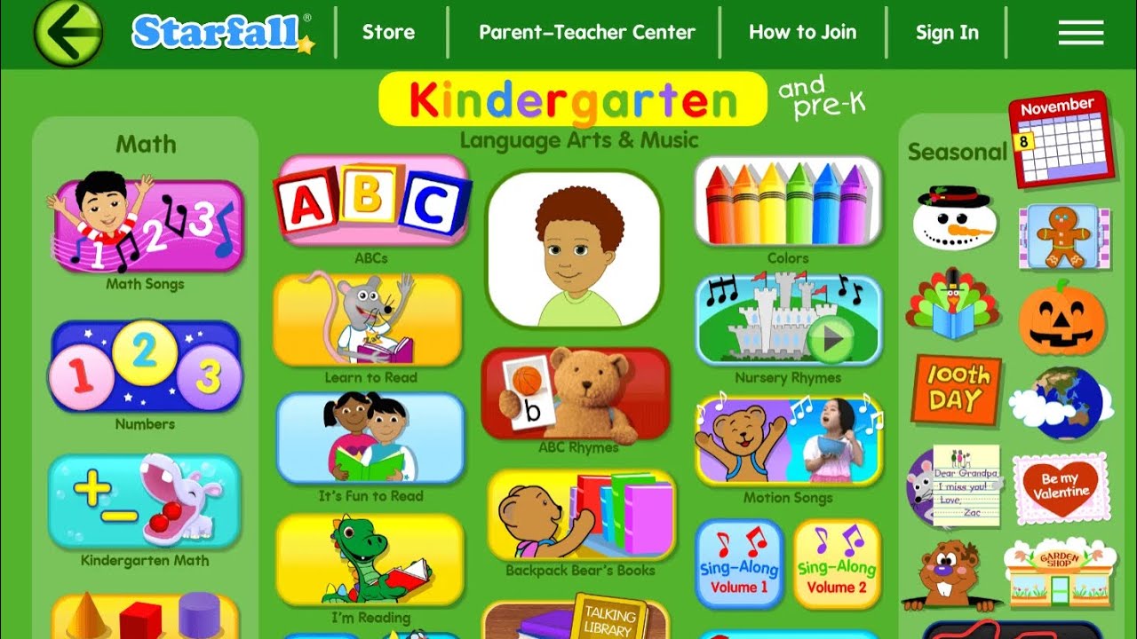 Starfall ⭐️ grow with interactive activities and sounds of the alphabet ...