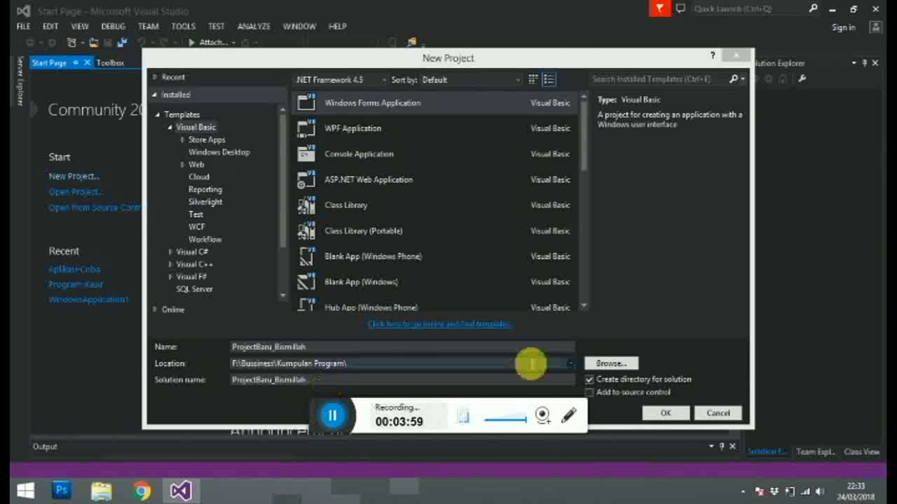TUTORIAL - Pengenalan VisualBasic NET dan Cara Membuat Project Baru ...