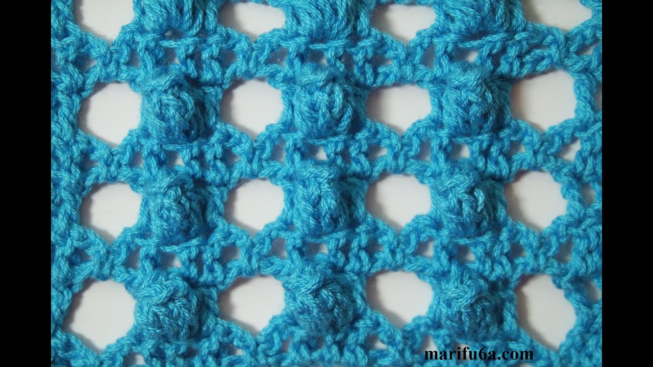 crochet popcorn and ladders stitch for beginners - YouTube