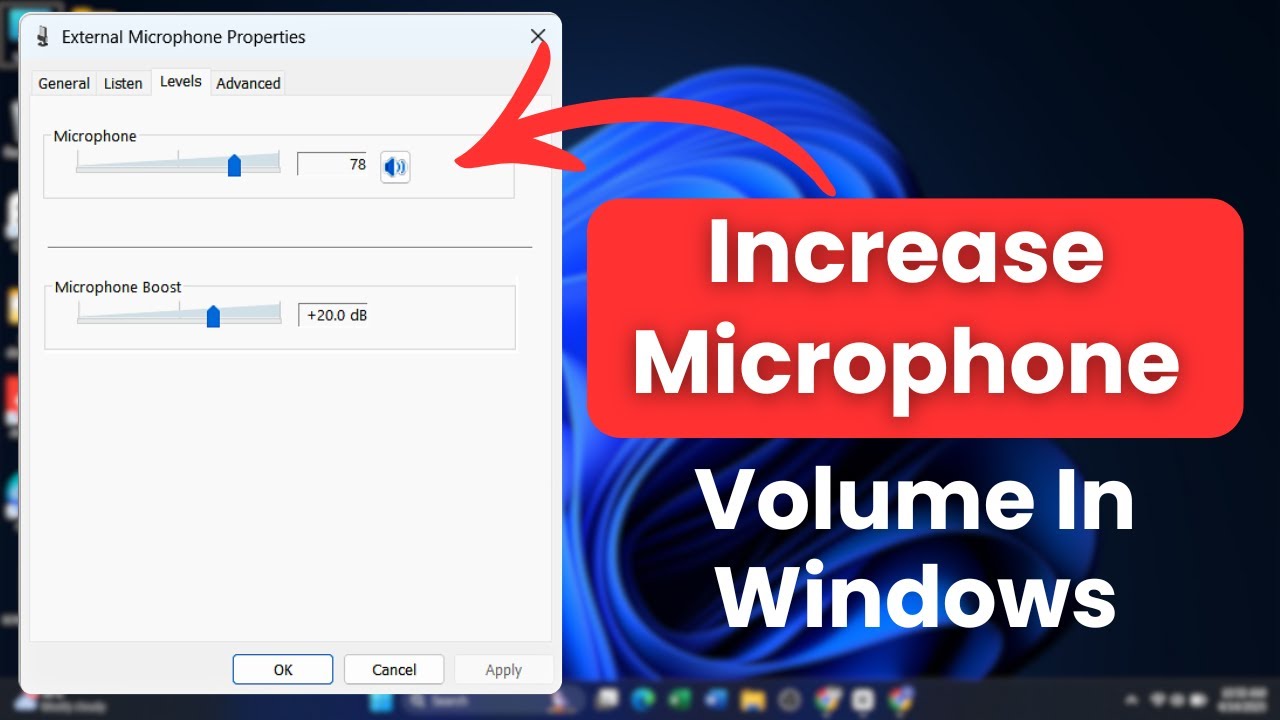 How to Increase Microphone Volume in Windows | Fix Low Microphone ...