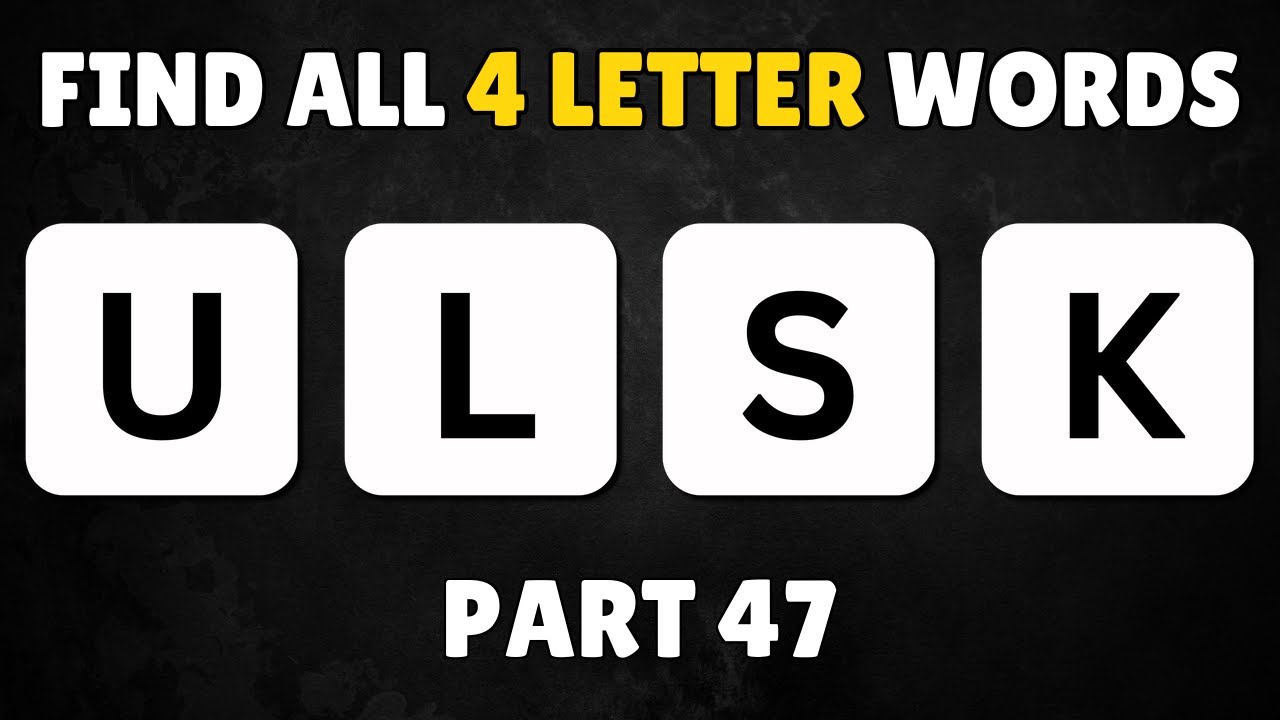 Crack the Code! Find All Four-Letter Words 💡 - YouTube