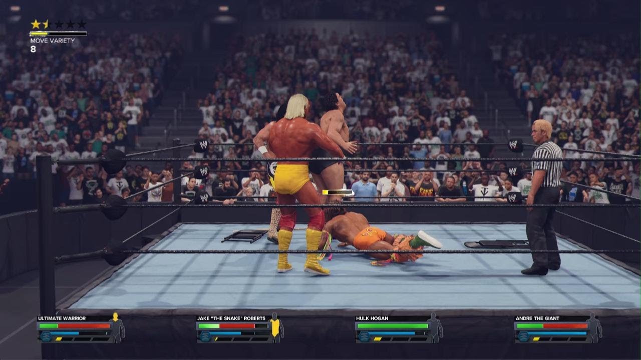 Hulk Hogan Vs Ultimate Warrior Vs Jake Roberts Vs Andre The Giant - WWE ...