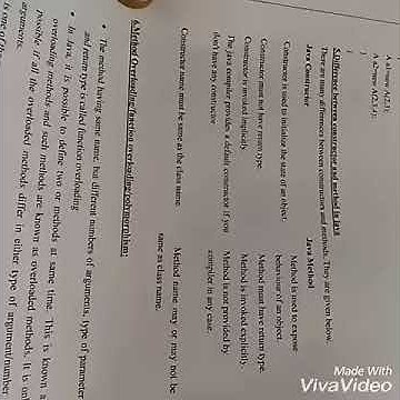 Difference between java constructors and java methods - YouTube