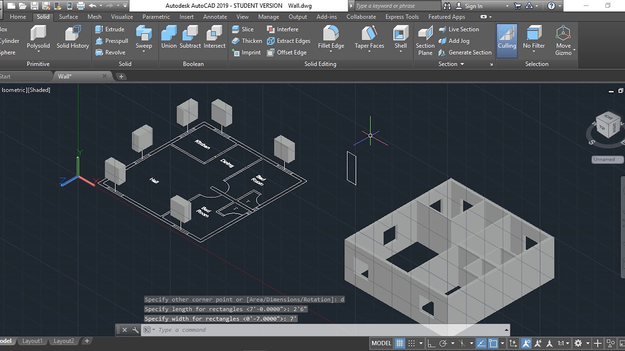 AutoCAD 3D Building Convert 2D Plan Into 3D Wall Part 2 YouTube autocad-3d-building-convert-2d-plan-into-3d-wall-part-2-youtube