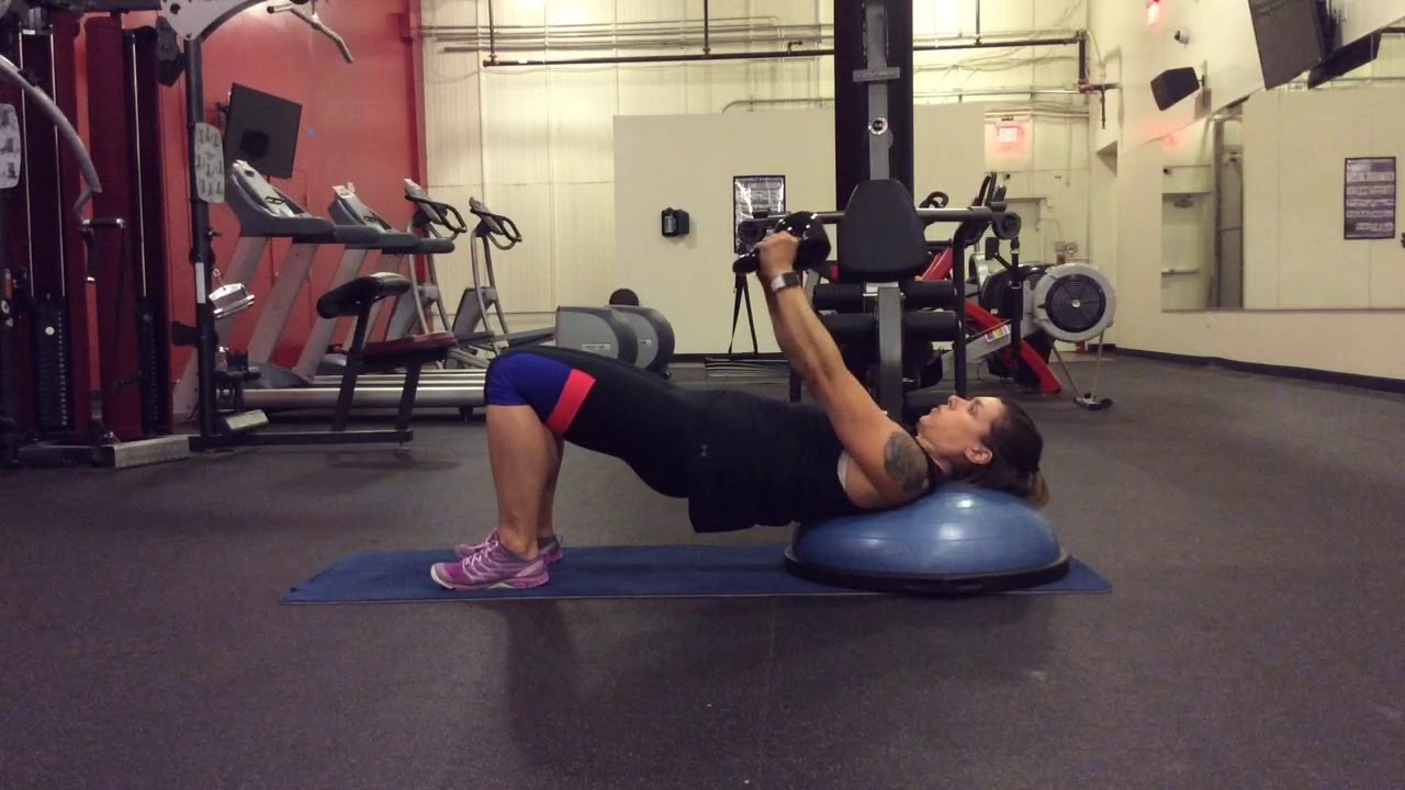 Kettlebell Lat Pullover on BOSU - YouTube