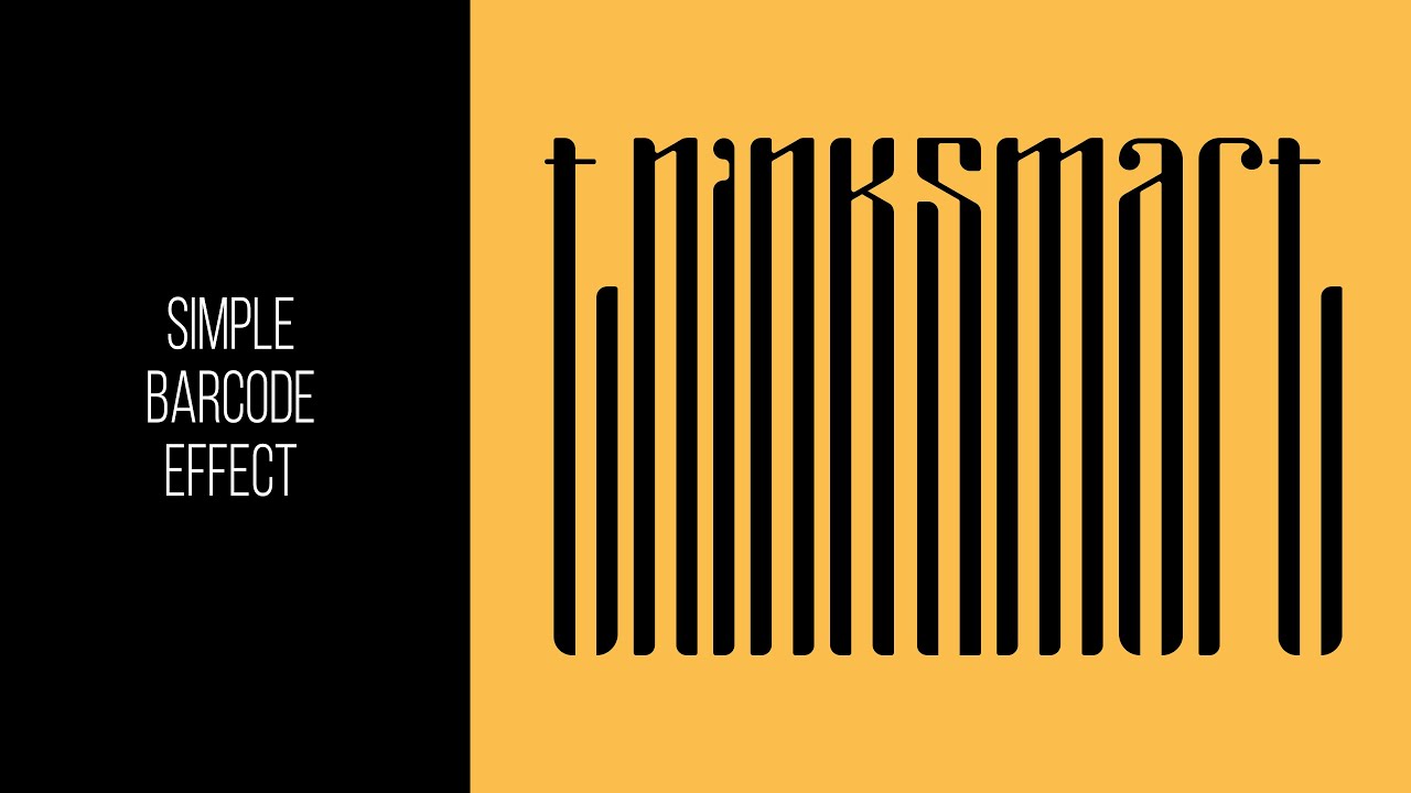 Create A Barcode Text Effect In Illustrator - YouTube