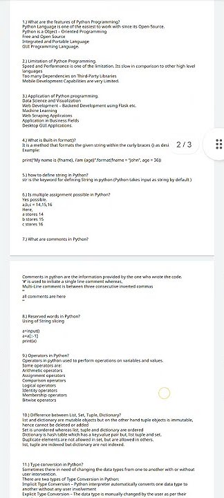 python important questions - YouTube