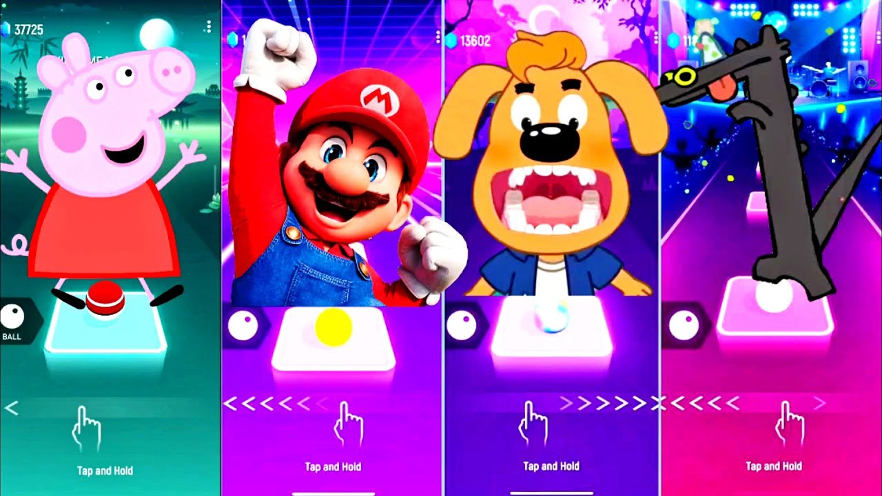 Peppa Pig vs Super Mario vs Sheriff Labrador vs Toothless - YouTube