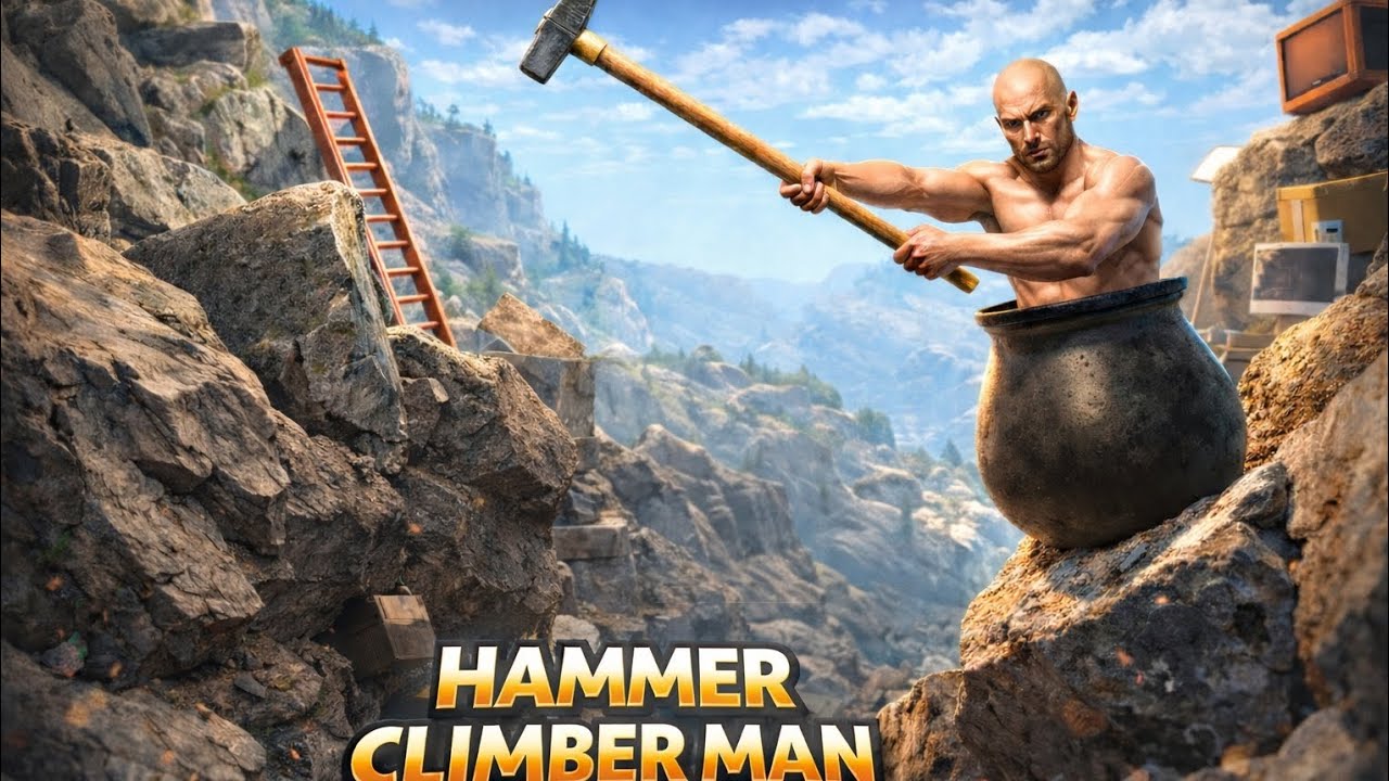 Hammer climber man level up game 💪 - YouTube