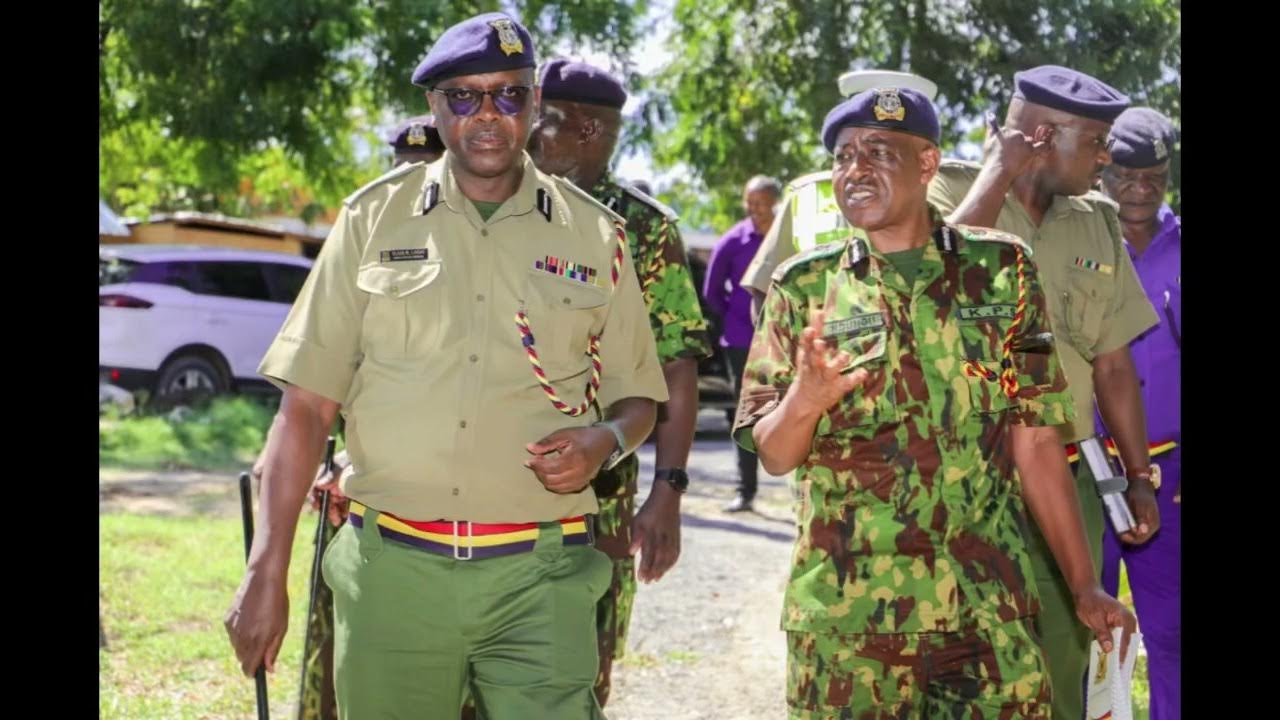 Deputy IG Eliud Lagat during security meeting at Central Police Station ...