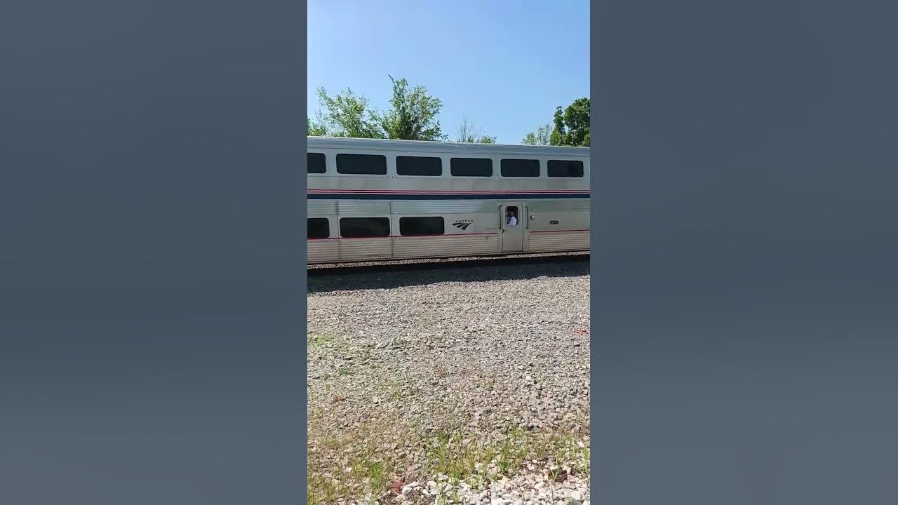 Amtrak #4 SW Cheif stop by LA Plata MO by Marceline Subdivision . - YouTube
