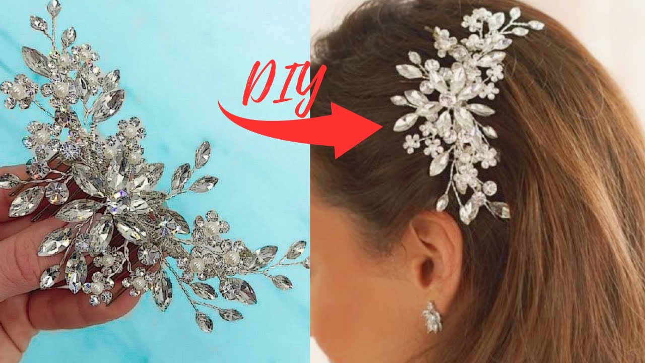 DIY bridal hair comb tutorial |wedding hair accessories - YouTube