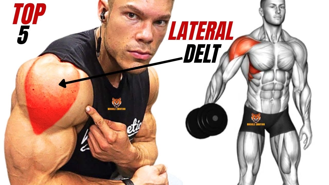 TOP 5 LATERAL DELTOID WORKOUT WITH DUMBBELS BARBELL AND CABLE ONLY ...