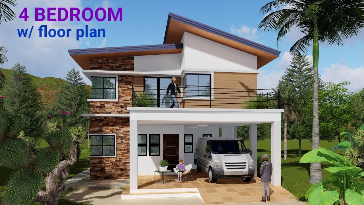 180 SQM | 4 BEDROOM | 2 T&B | SMALL HOUSE DESIGN w/ FLOOR PLAN - YouTube
