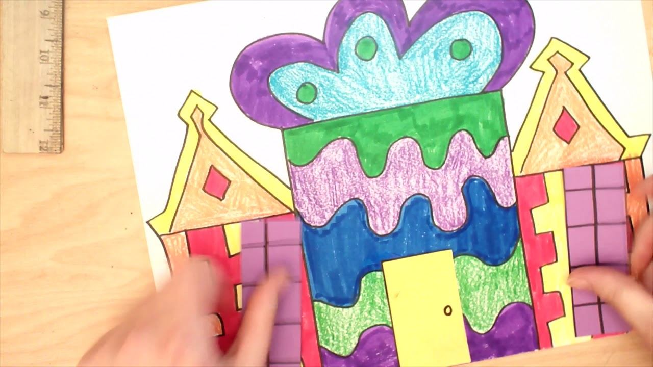 How to draw a Hundertwasser House Part 3 - YouTube