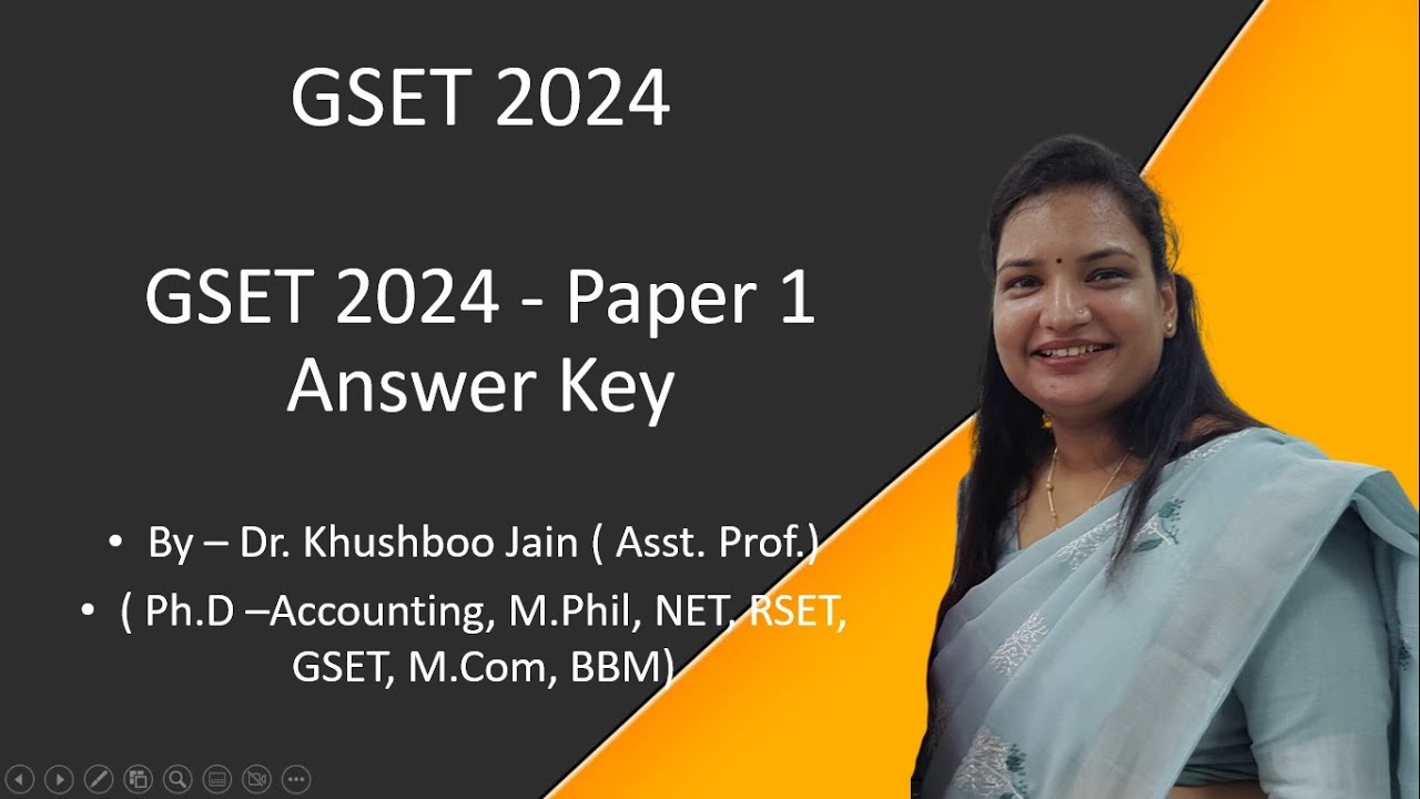 GSET Dec 2024 Complete Paper 1 Answer Key with Explanation - YouTube