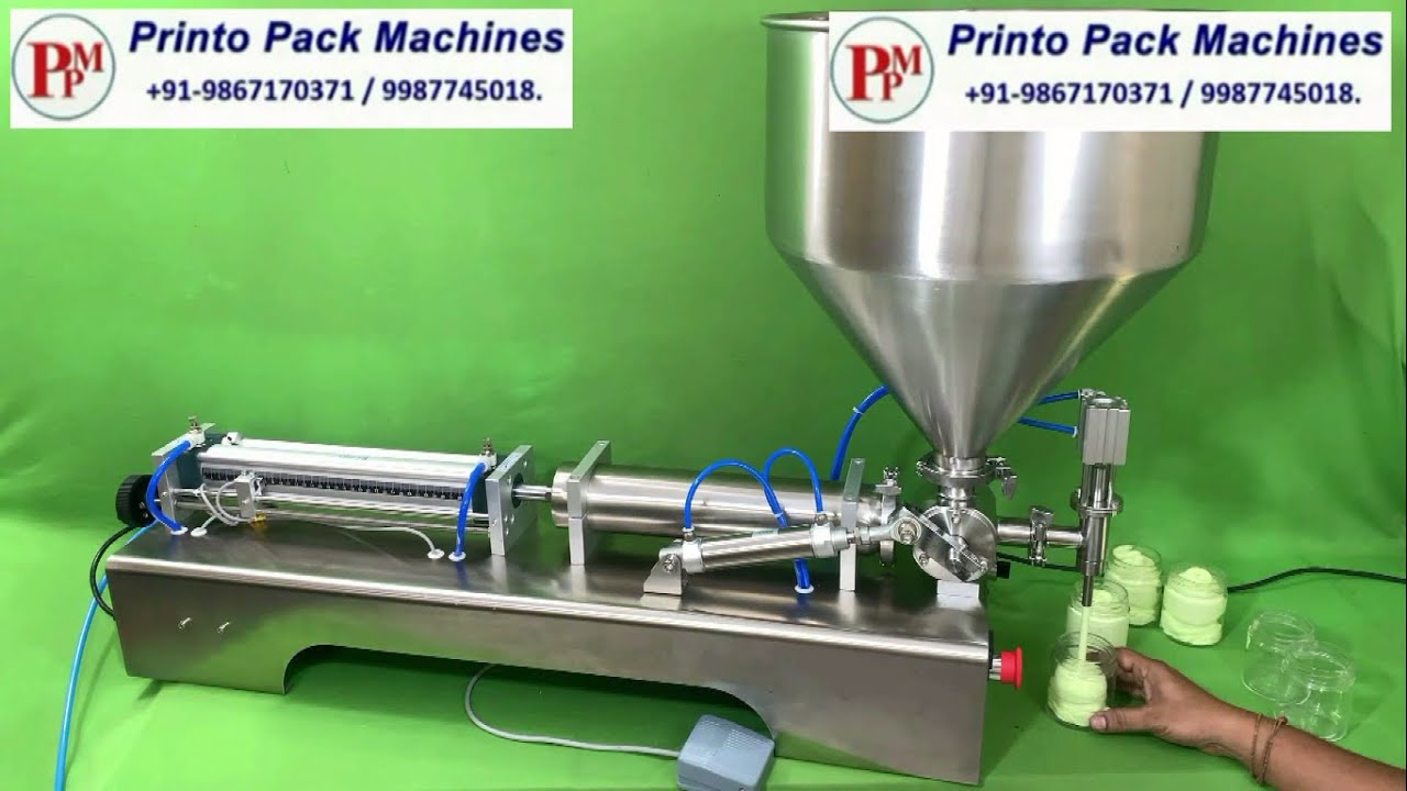 Paste Filling Machine | Piston Filler | For filling Sauce, Dips ...
