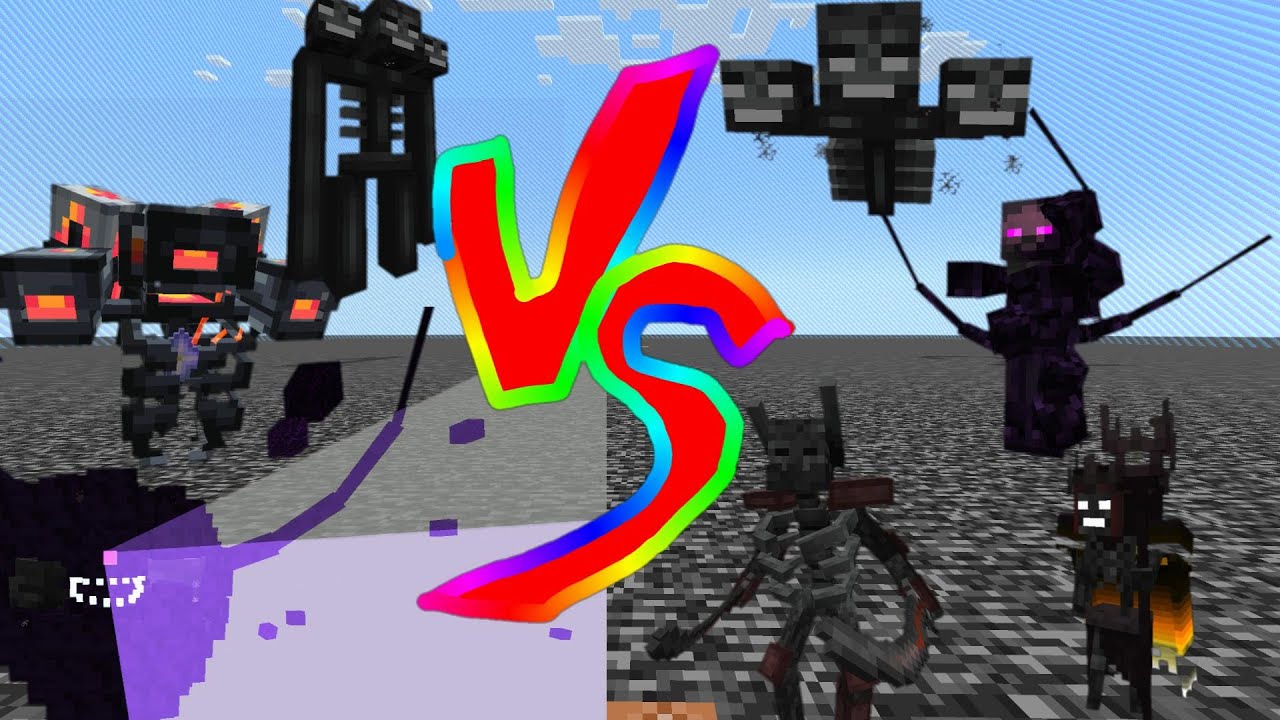 Wither Bosses Battle Royale Minecraft Mob Battle - YouTube