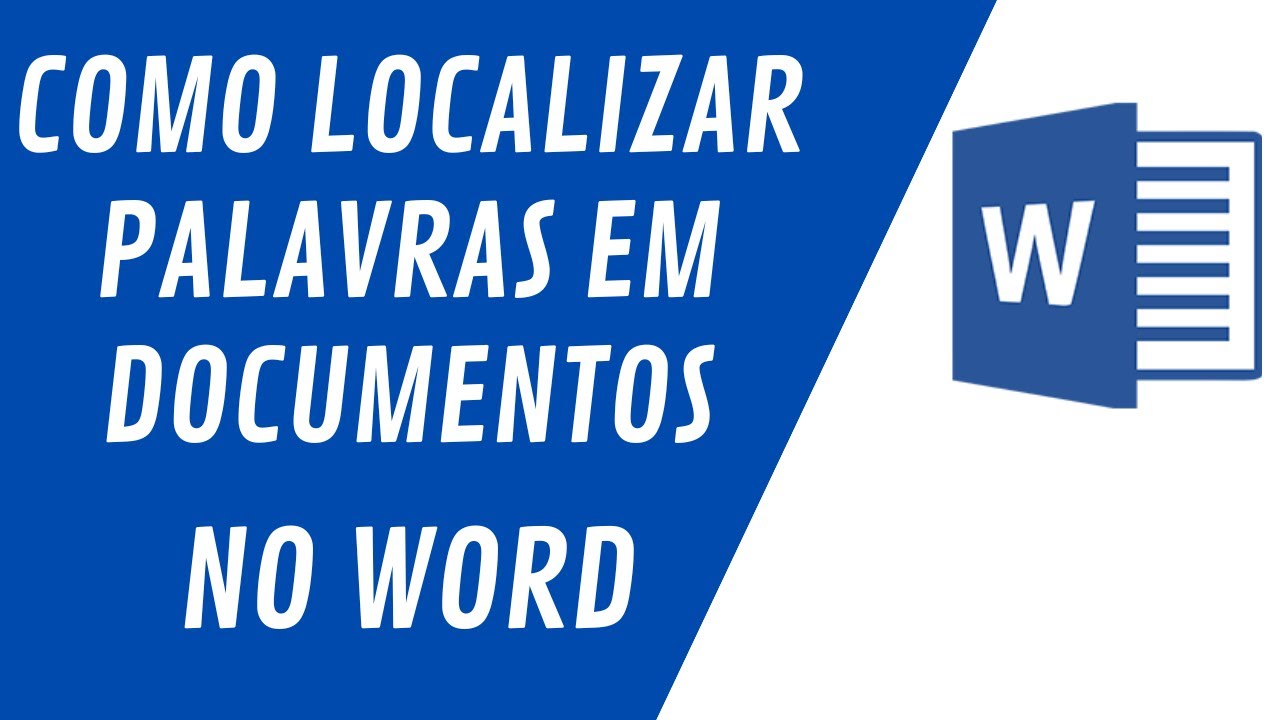 Como localizar palavras em documentos no Microsoft Word - YouTube