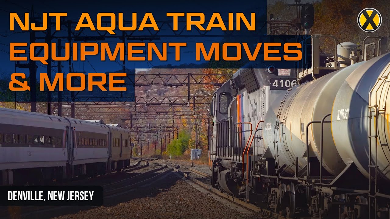NJT Aqua Train, Equipment Moves, and More at Denville - YouTube