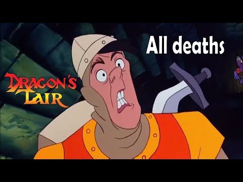 All deaths Dragon's Lair - fail scenes - YouTube