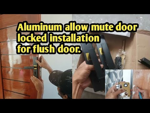 #Doorknob Aluminum alloy mute door locked installation.