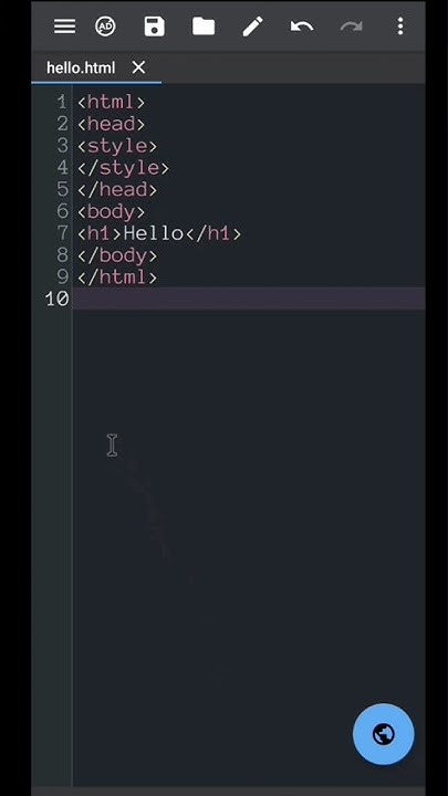 Hello program in html#coding#html5#css#programming - YouTube