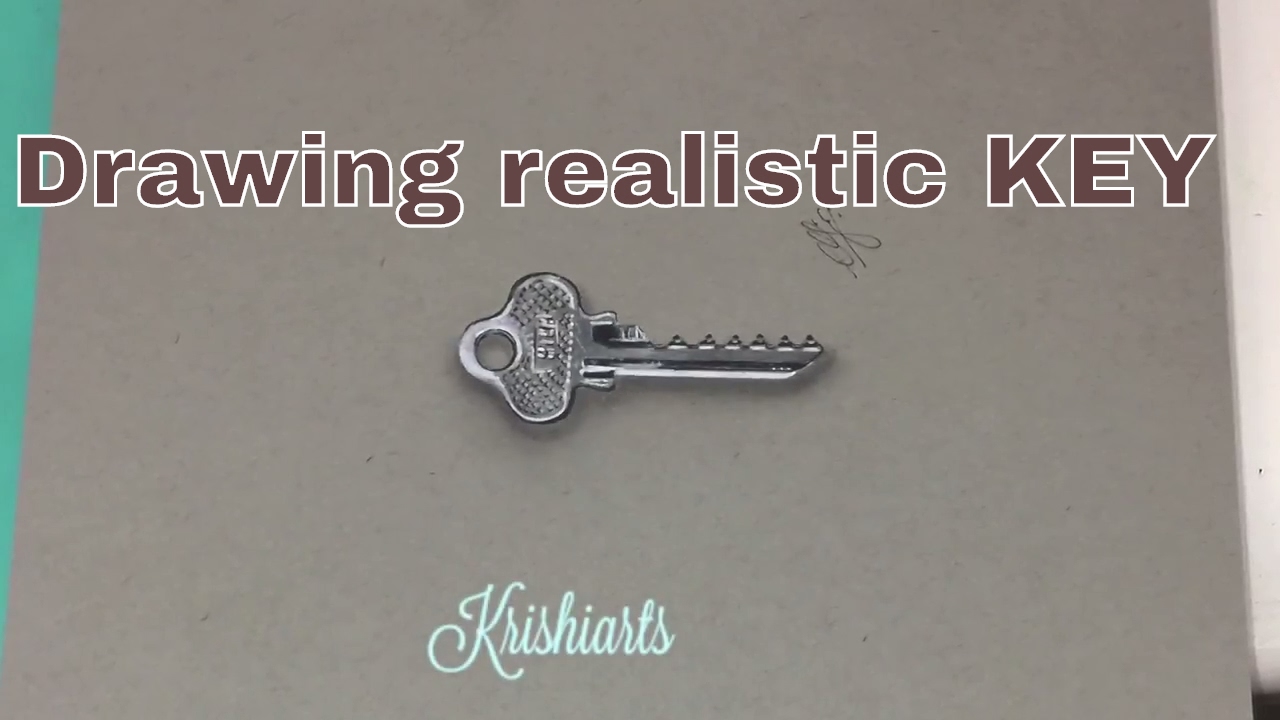 Realistic drawing of a key with prismacolors - YouTube