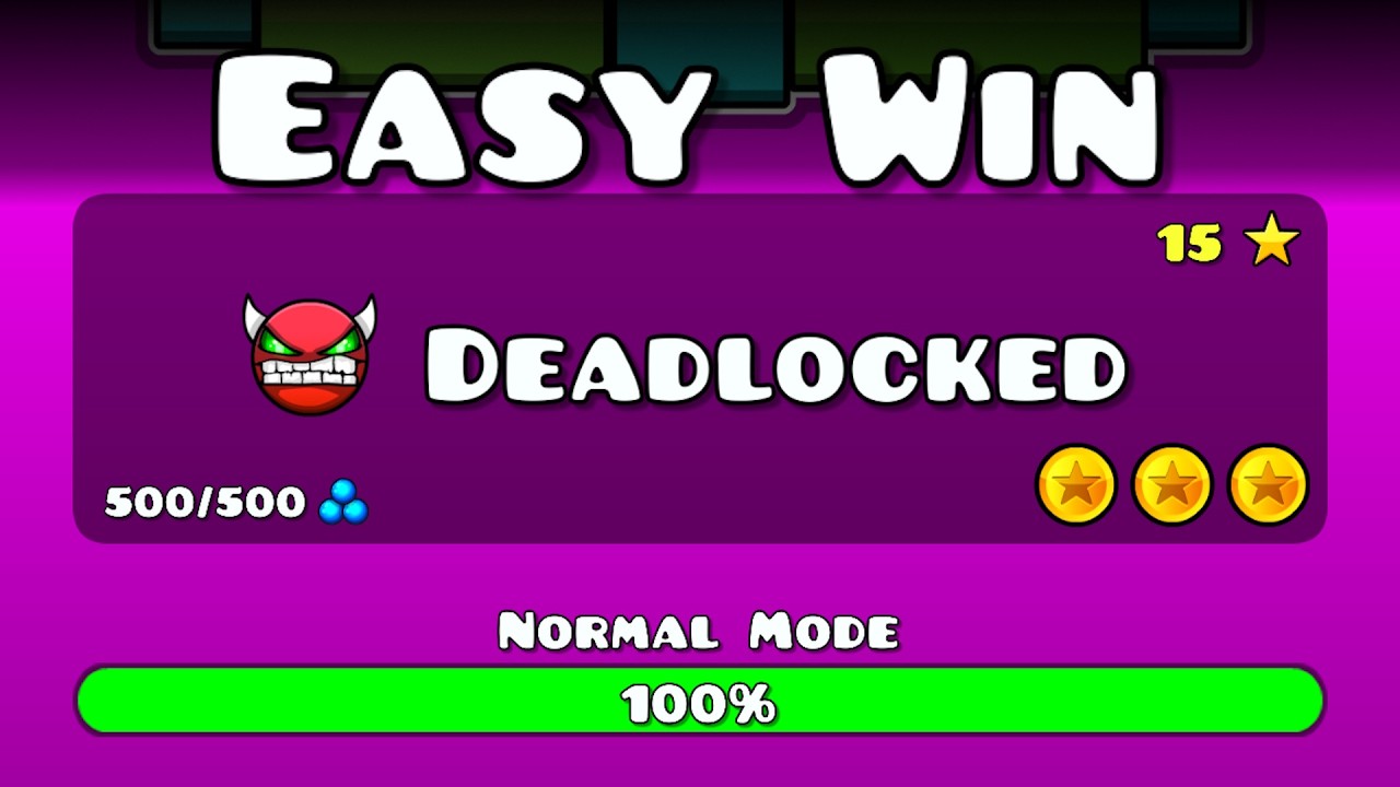 How to Pass Deadlocked Easily in Geometry Dash - YouTube
