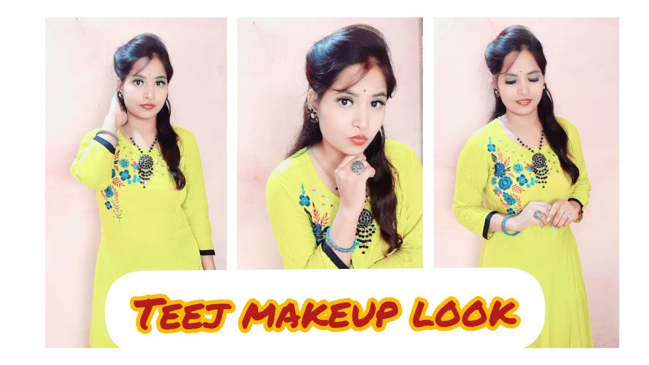Teej makeup look / traditional makeup look - YouTube