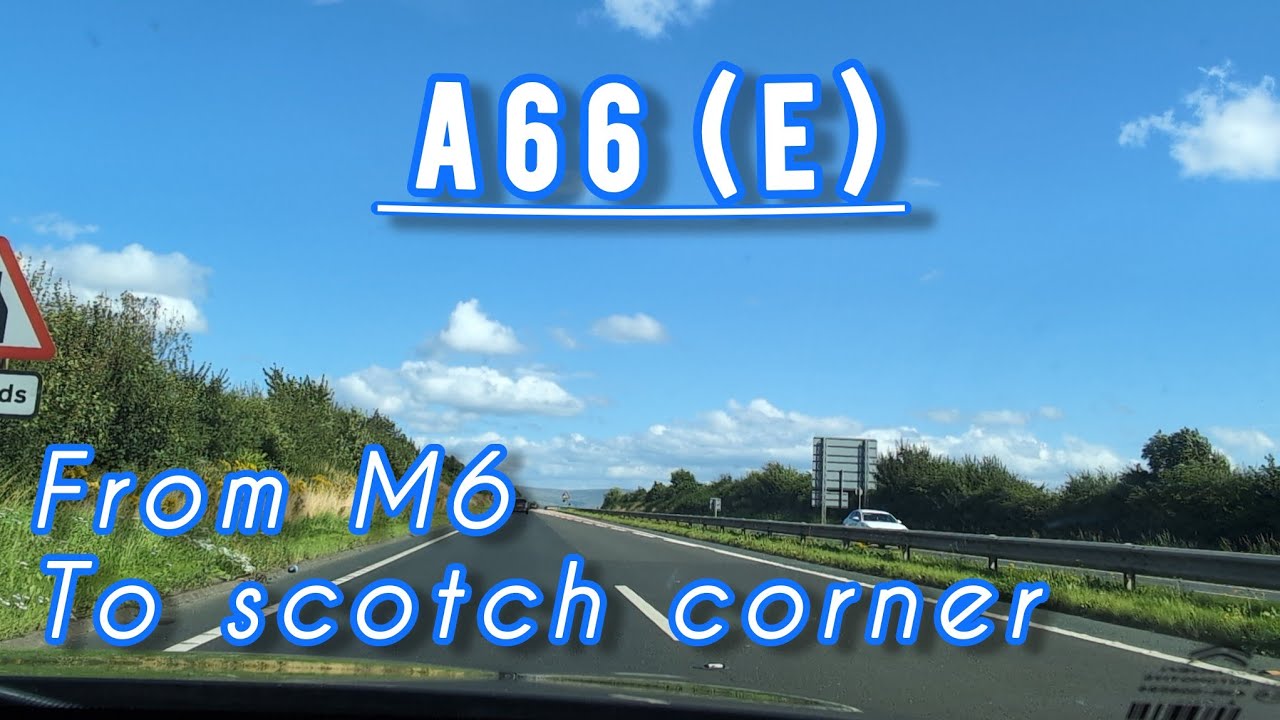 A66 (Eastbound) Driving from M6 to Scotch Corner Services in Richmond ...